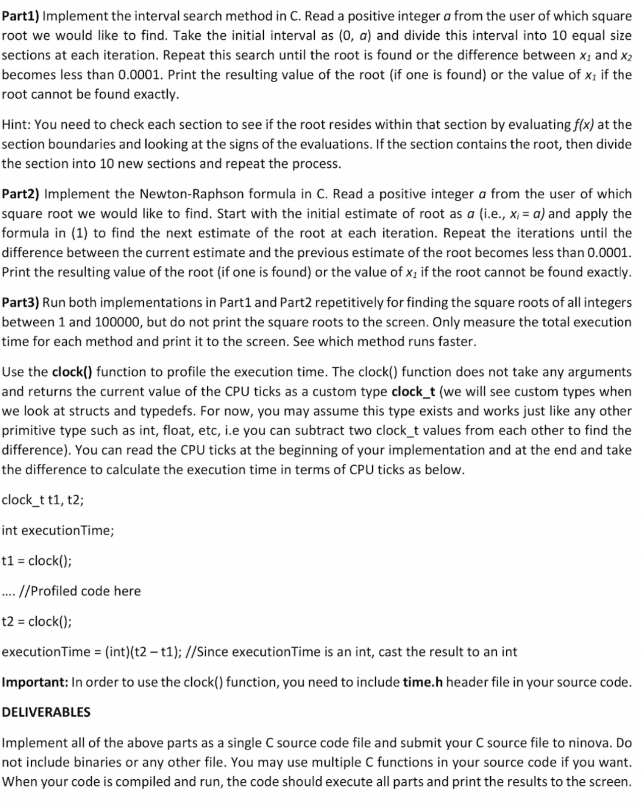 Solved Write a program in "C programming language" NOT C++ | Chegg.com