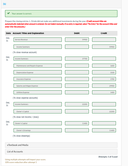 Solved The completed financial statement columns of the | Chegg.com