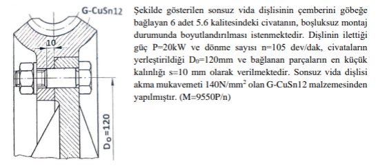 Solved Șekilde gōsterilen sonsuz vida dișlisinin çemberini | Chegg.com