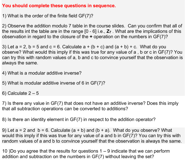 Solved You should complete these questions in sequence. 1) | Chegg.com
