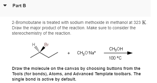 Solved Part B2-Bromobutane is treated with sodium methoxide | Chegg.com