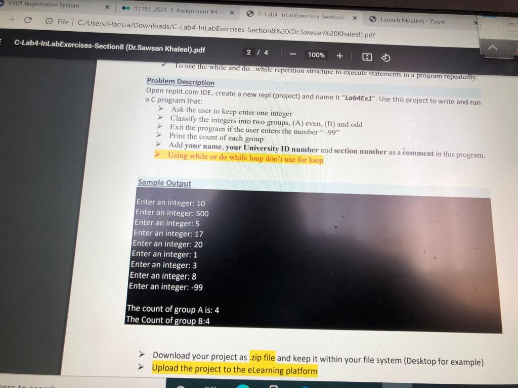 Solved PSUT Registration System X .. 11151 2021_1: | Chegg.com