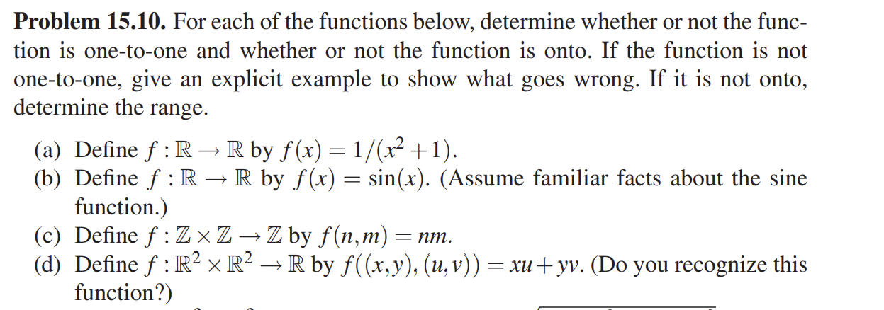 Solved Problem 15.10. For each of the functions below, | Chegg.com