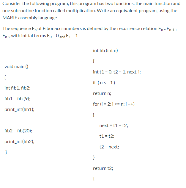 Solved Consider the following program, this program has two | Chegg.com