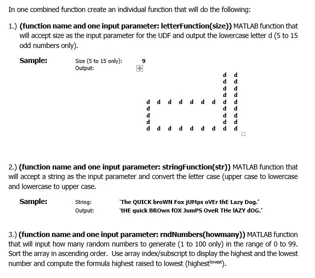 Solved 9 In one combined function create an individual | Chegg.com