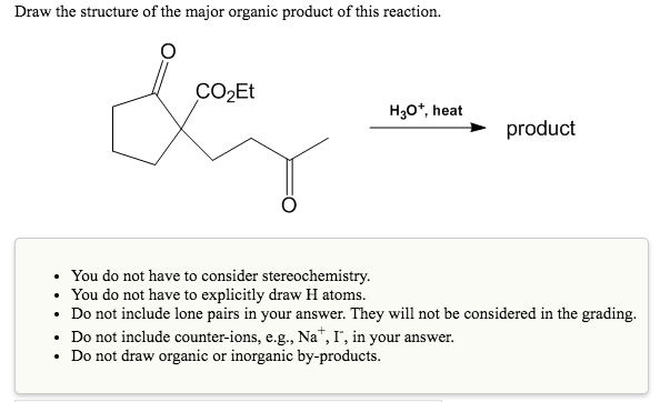Solved Draw the structure of the major organic product of | Chegg.com