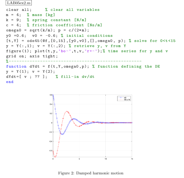Solved LAB05ex2.m clear all; % clear all variables m = 4; % | Chegg.com