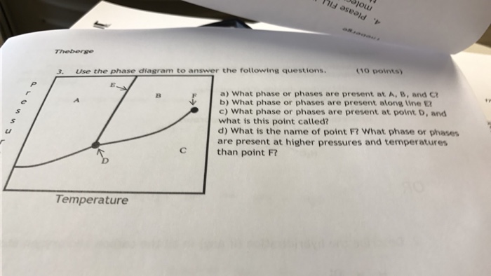 Solved Use the phase diagram to answer the following | Chegg.com