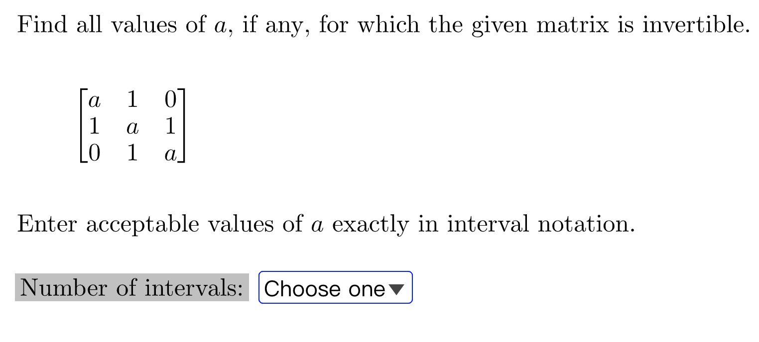 Solved Find all values of a, if any, for which the given | Chegg.com