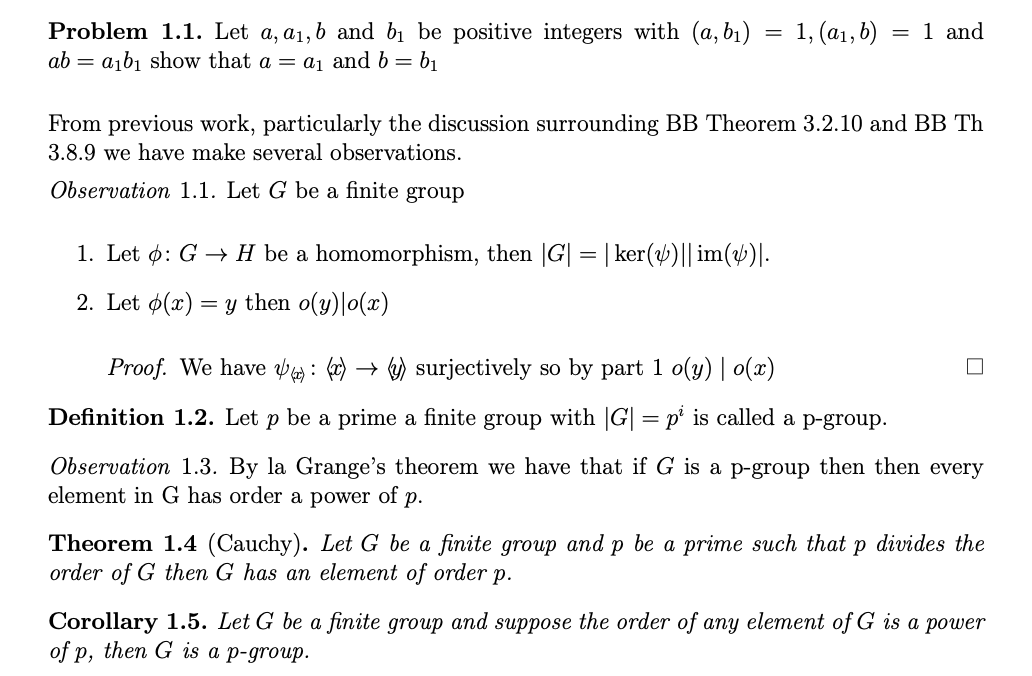 Solved Problem 1.1. Let a,a1,b and b1 be positive integers | Chegg.com