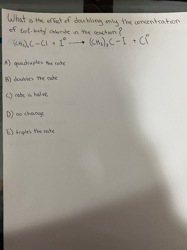 Solved What is the effect of doubling only the | Chegg.com