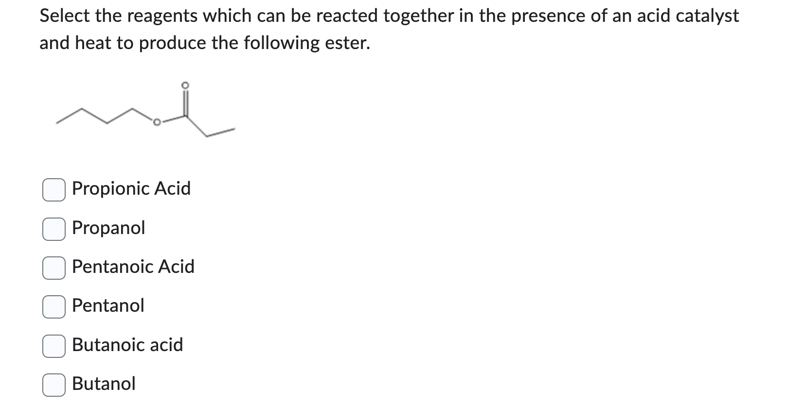 Solved Select the reagents which can be reacted together in | Chegg.com