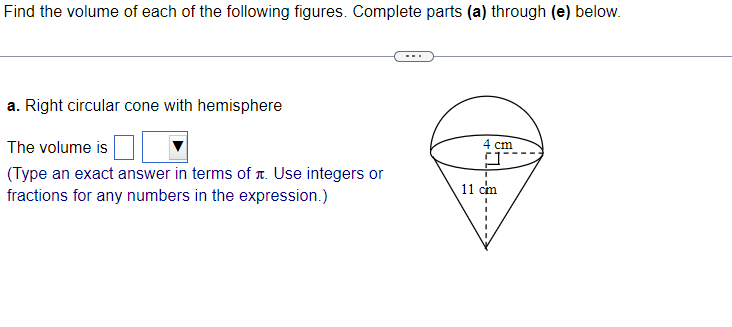 Solved Find the volume of each of the following figures. | Chegg.com