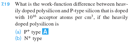 Solved 719 What is the work-function difference between | Chegg.com