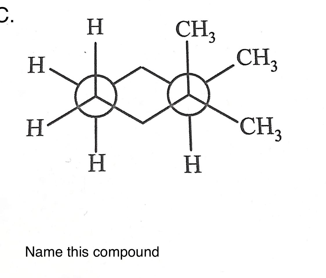 Solved . H CH, CH3 H H Η CHZ H H Name this compound | Chegg.com