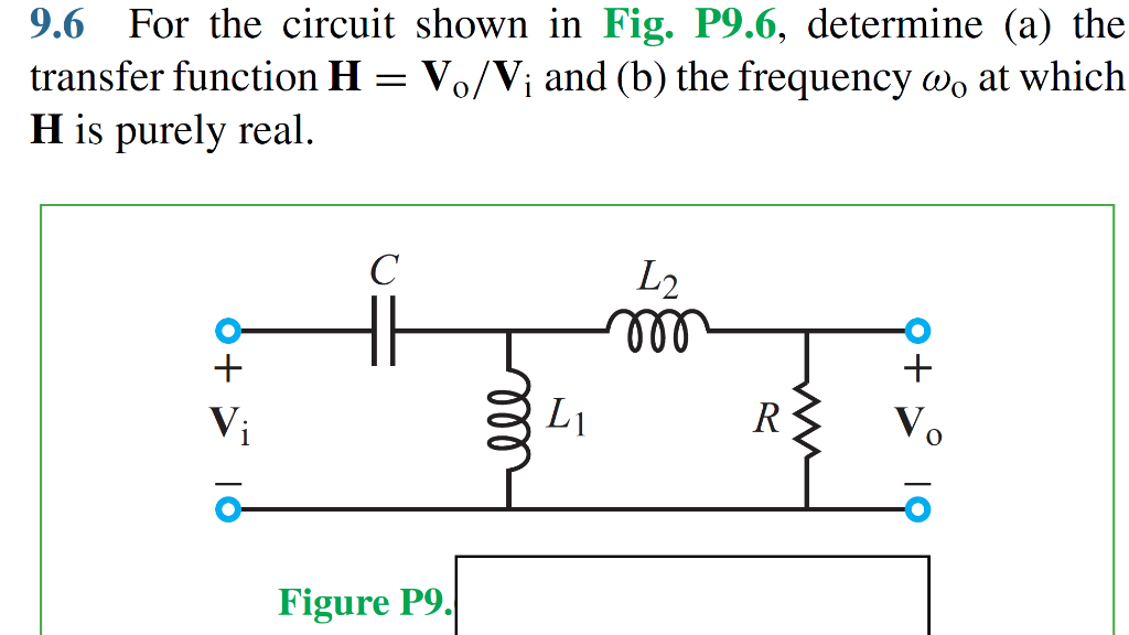 Solved 9.6 For the circuit shown in Fig. P9.6, determine (a) | Chegg.com