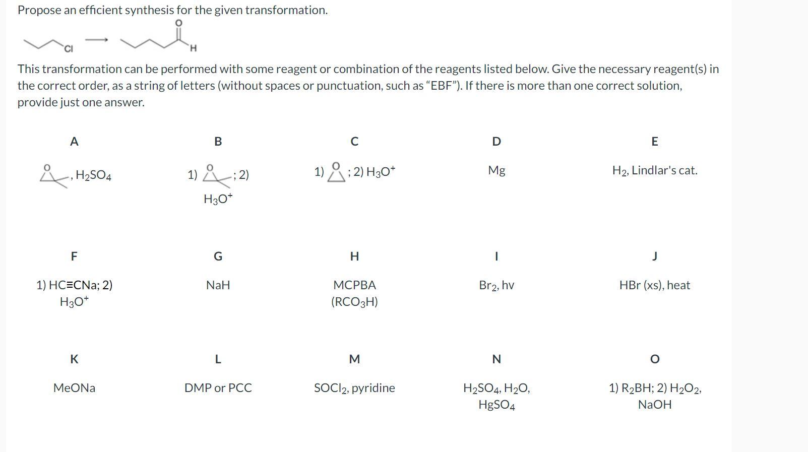 Solved Propose an efficient synthesis for the given | Chegg.com
