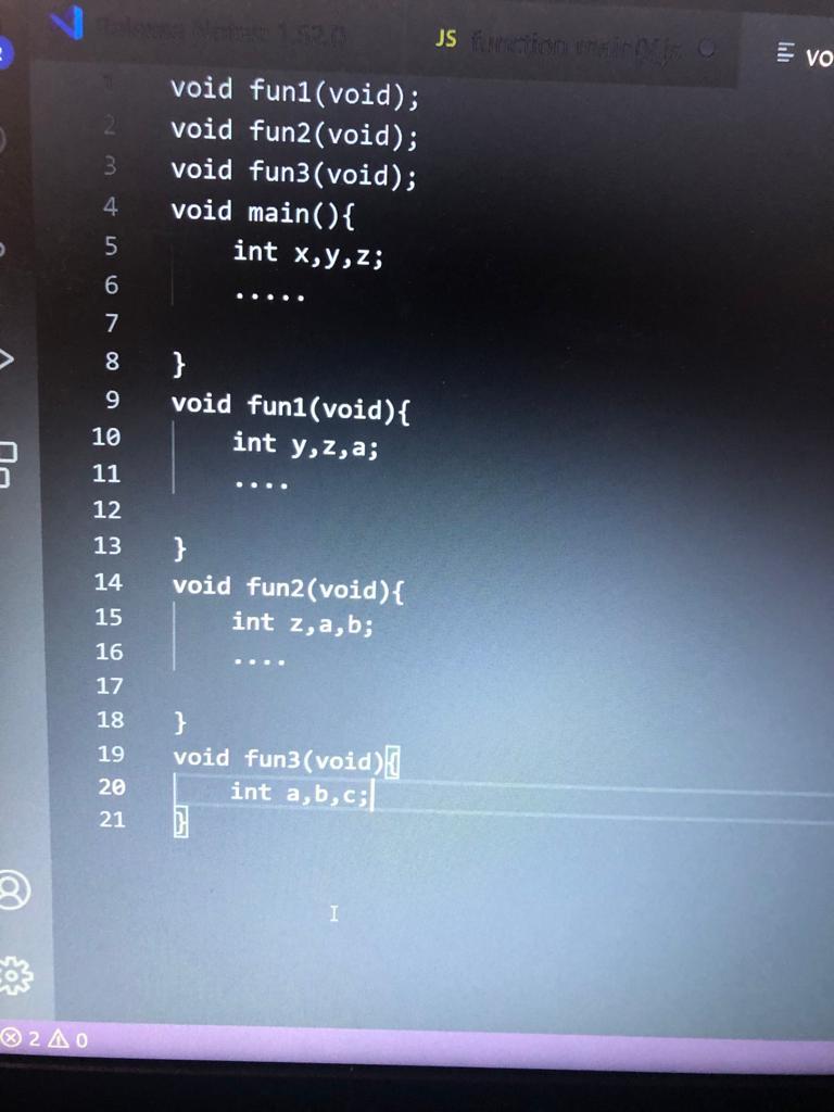Solved If dynamic scoping, is used, then at the time of | Chegg.com