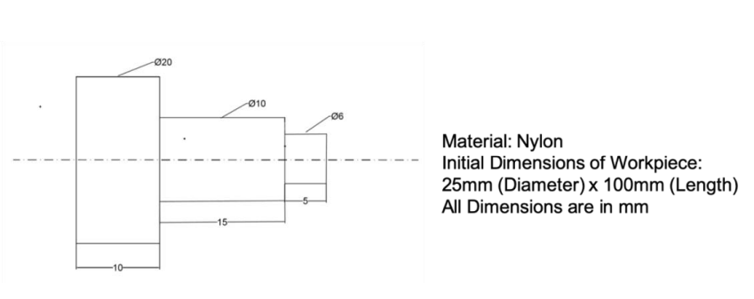 Solved Write G-code to manufacture the workpiece Material: | Chegg.com