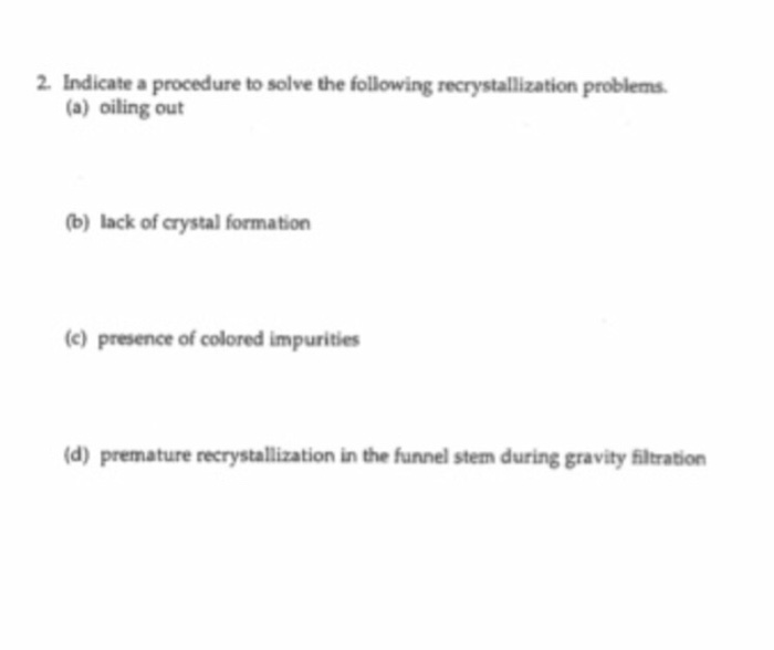 Solved 2. Indicate a procedure to solve the following | Chegg.com