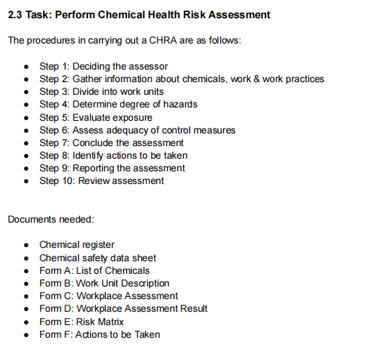 EXPERIMENT 2 TITLE: CHEMICAL HEALTH RISK ASSESSMENT | Chegg.com
