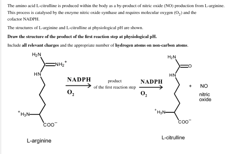 Solved The amino acid L-citrulline is produced within the | Chegg.com
