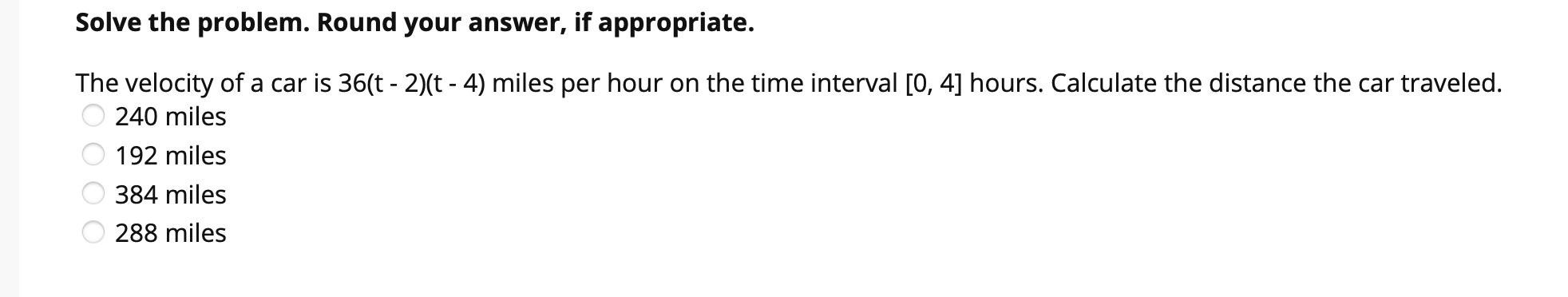 Solved Solve the problem. Round your answer, if appropriate. | Chegg.com