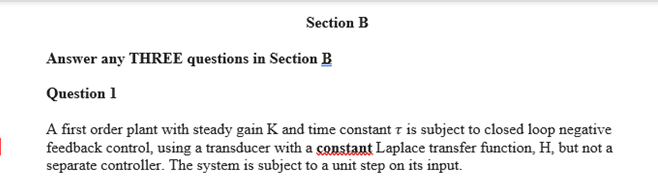 Solved Section B Answer any THREE questions in Section B | Chegg.com