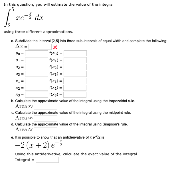 Solved In this question, you will estimate the value of the | Chegg.com