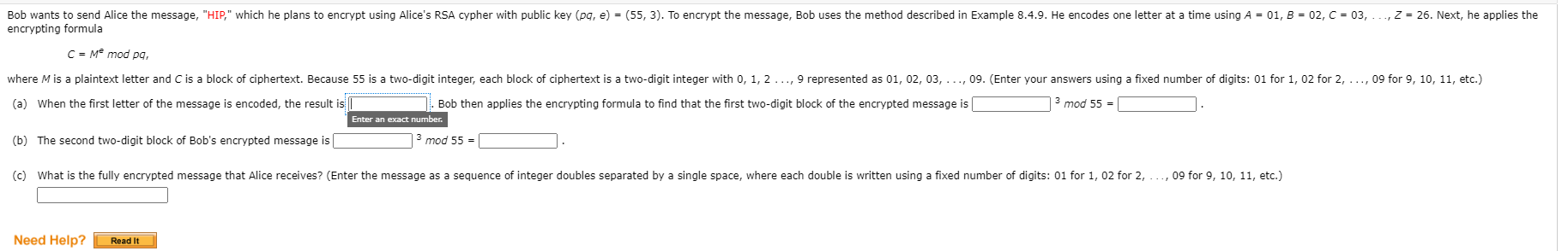 Solved Use The Extended Euclidean Algorithm To Find The