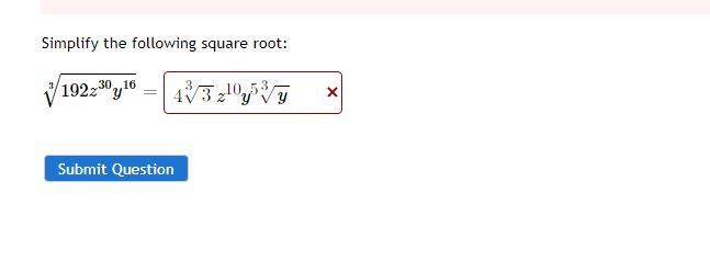 Solved Simplify the following square root: | Chegg.com