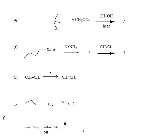 Solved 2. a) For the below 10 reactions, draw the structure | Chegg.com