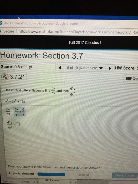 Solved Do Homework- Chukwudi Ugonna - Google Chrome i Secure | Chegg.com