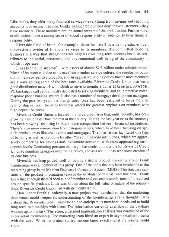 Solved Read the following about Riverside Credit Union and | Chegg.com