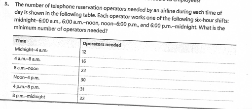 Solved 3. The number of telephone reservation operators | Chegg.com