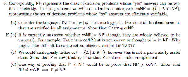 Solved 6. Conceptually, NP represents the class of decision | Chegg.com