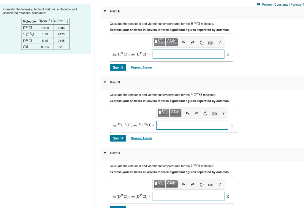 Solved Review Constants Periodic T Consider the following | Chegg.com