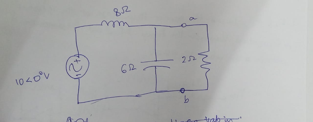 Solved for circuit shown a) ﻿open circuit voltage vab in | Chegg.com