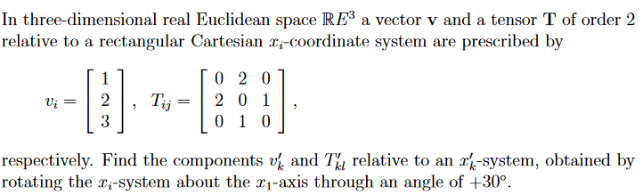 Solved In three-dimensional real Euclidean space RE3 a | Chegg.com