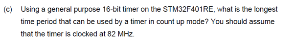 Solved C Using A General Purpose 16 Bit Timer On The