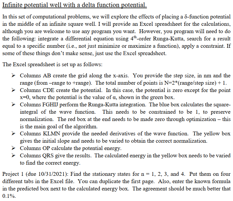 Infinite potential well with a delta function | Chegg.com