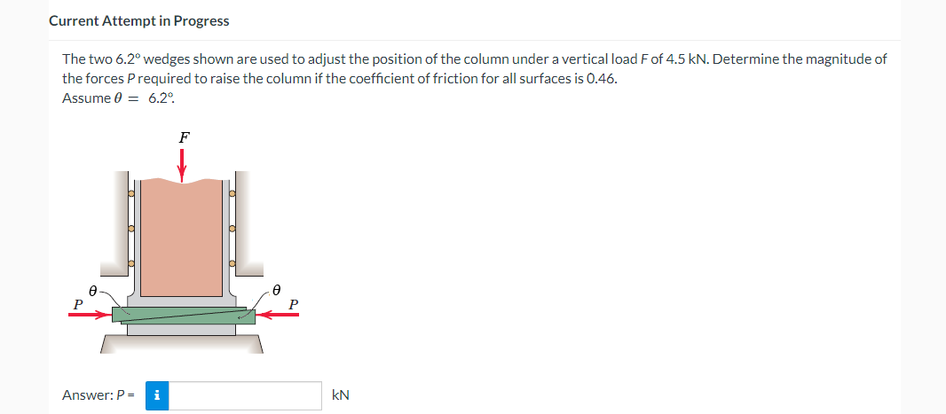 Solved by an EXPERT Current Attempt in ﻿ProgressThe two 6.2°wedges shown | Chegg.com