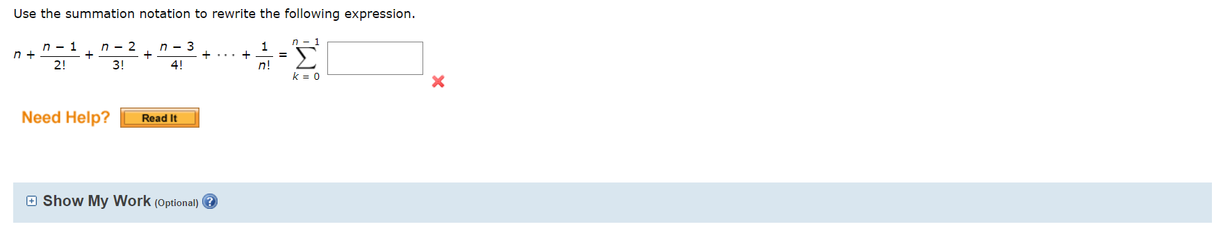 Solved Use the summation notation to rewrite the following | Chegg.com
