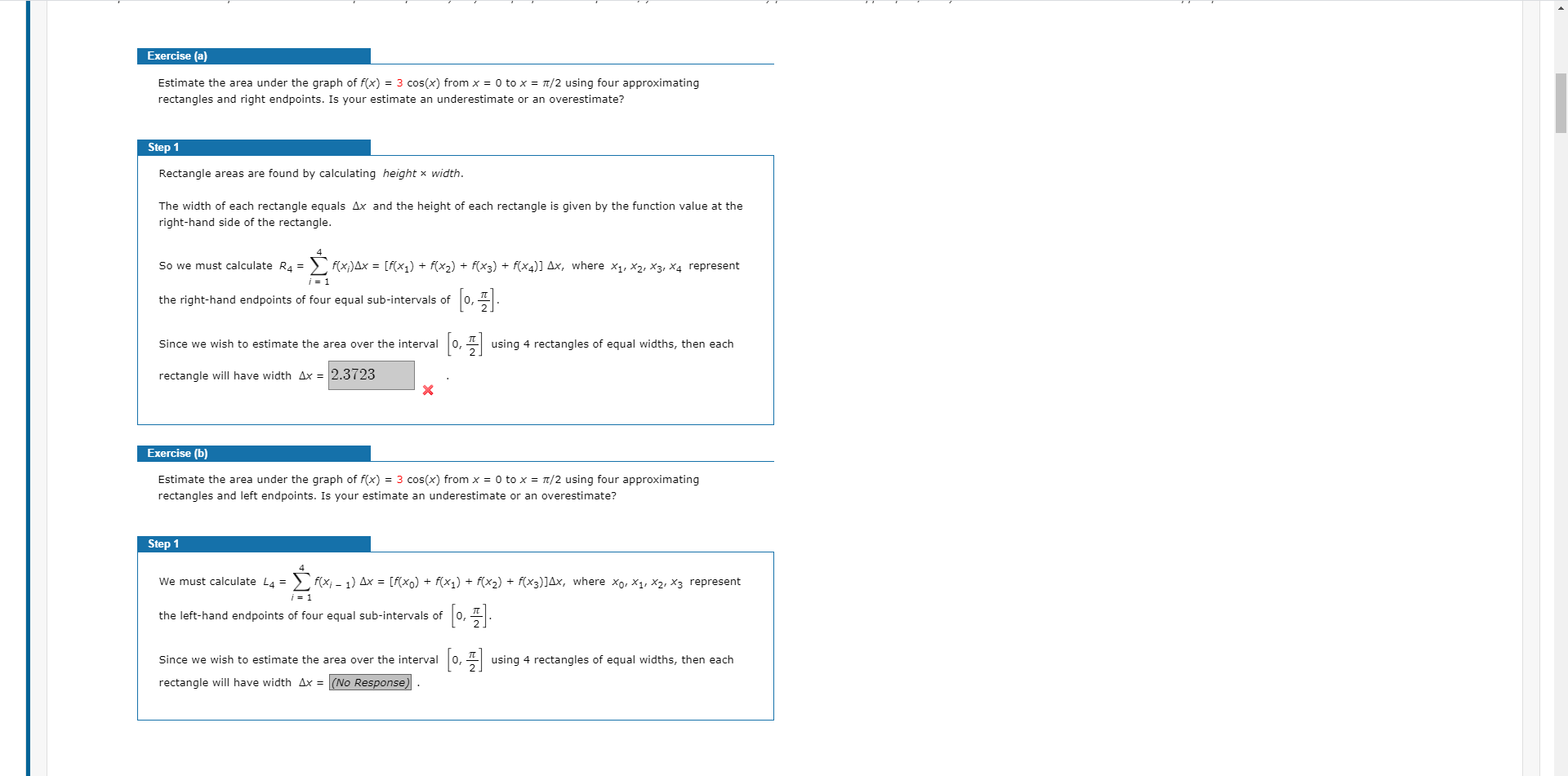 Solved Exercise (a) Estimate the area under the graph of | Chegg.com
