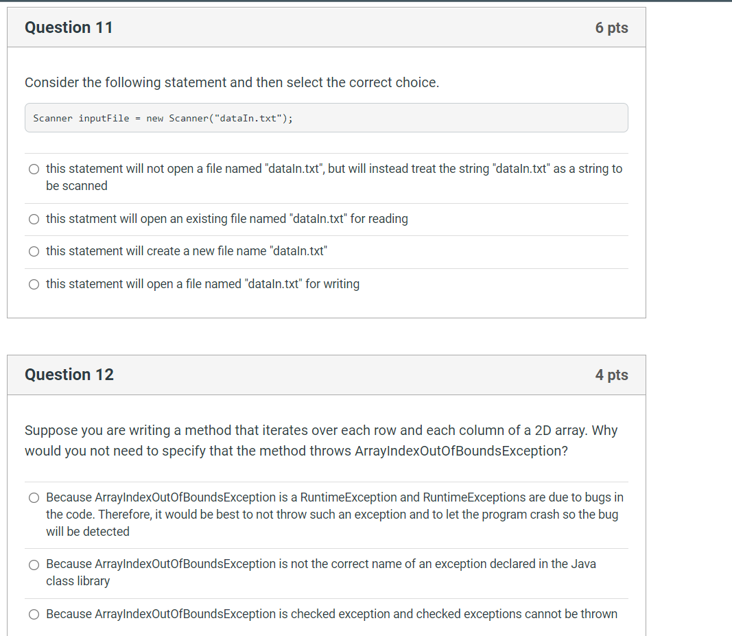 Solved Question 11 6 pts Consider the following statement | Chegg.com