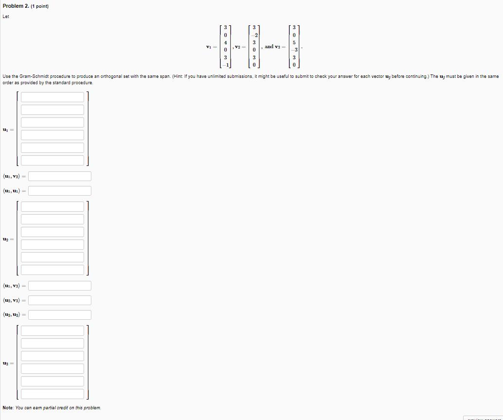Solved Problem 2. (1 point) Let | Chegg.com