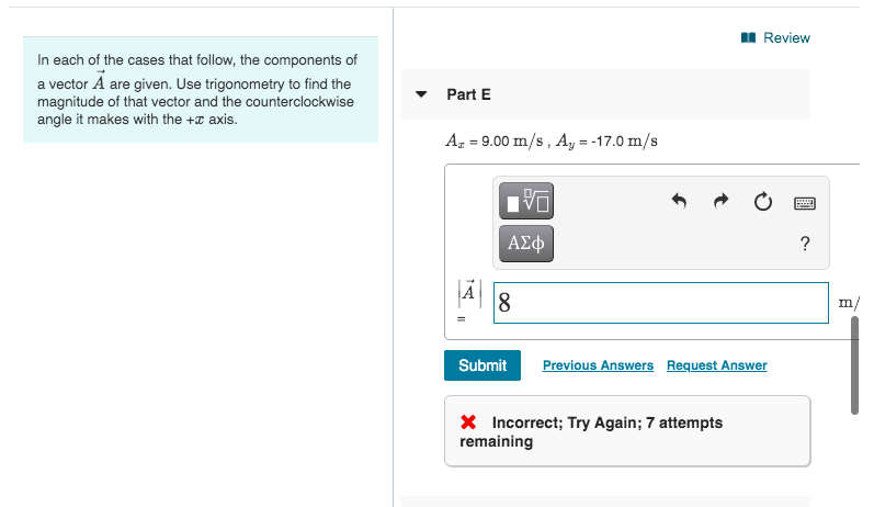 Solved 1 Review In each of the cases that follow, the | Chegg.com