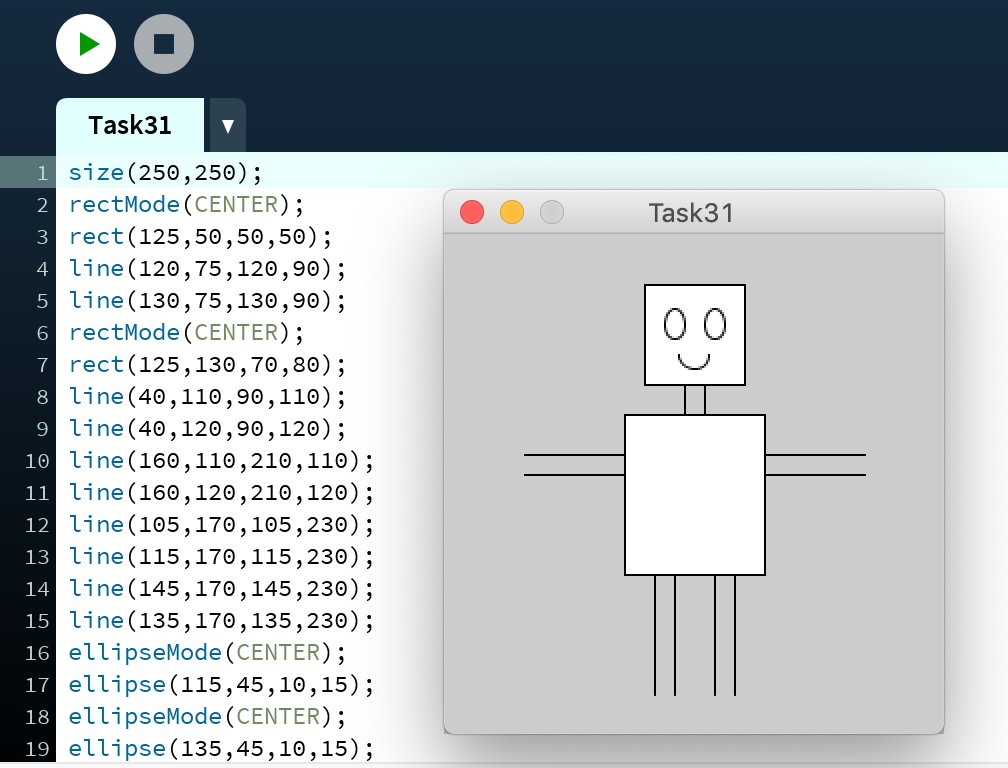 How do I code this (Processing), so that the robot | Chegg.com