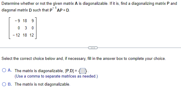 Solved Select the correct choice below and, if necessary, | Chegg.com