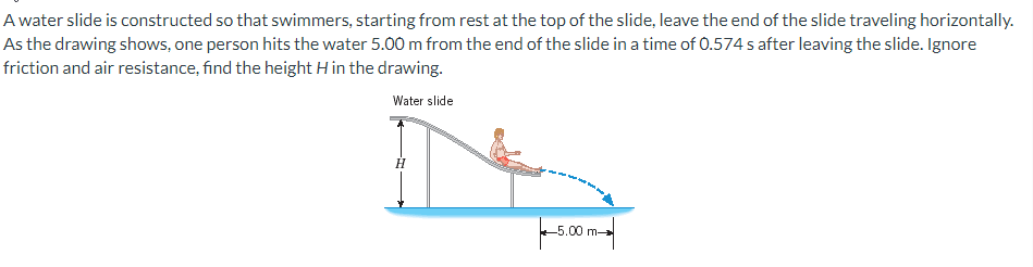 Solved A water slide is constructed so that swimmers, | Chegg.com